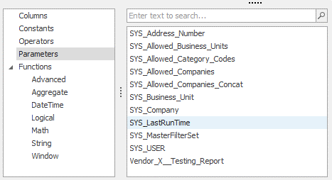 Utilizing System Variables/Parameters in Dashboards | ReportsNow DAS User Guide